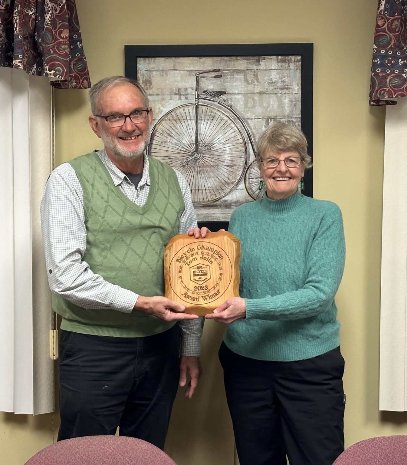 Tom Jolin — Bicycle Champion Award 2023 – Bicycle South Central PA